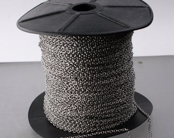 Stainless Steel Flat Cable Chain Oval Link Jewelry Making You - Etsy