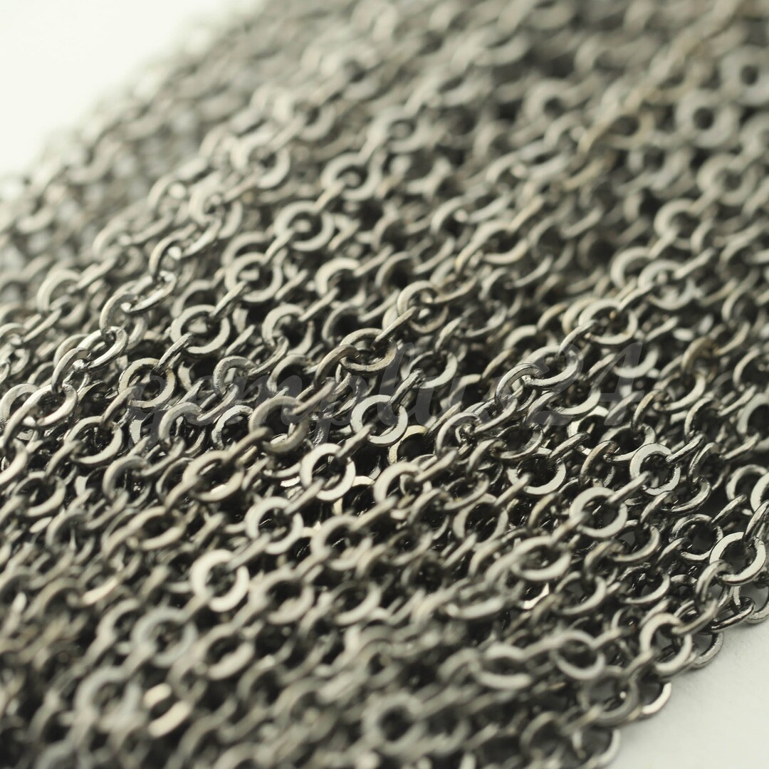 300 Feet of Gunmetal Flat Cable Chain 3x3mm Solder Gunmetal Cable Chain ...