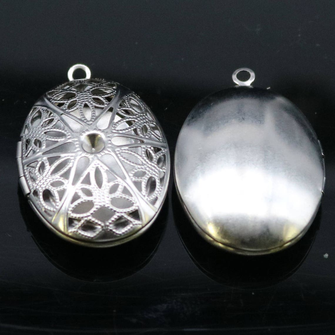 1/5/10/25 Pcs STAINLESS STEEL Filigree Big Oval Round Circle | Etsy