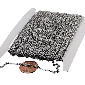 Stainless Steel Cable Chain - 2x2.5mm (1.95mm Width) SOLDERED Links ...