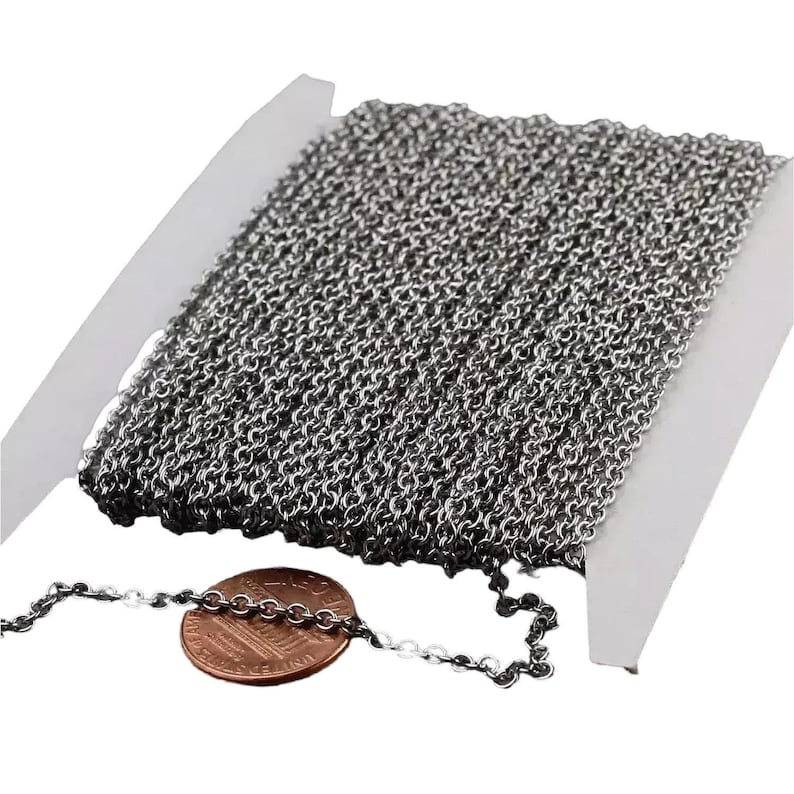 Stainless Steel Cable Chain - 2x2.5mm (1.95mm Width) SOLDERED Links ...