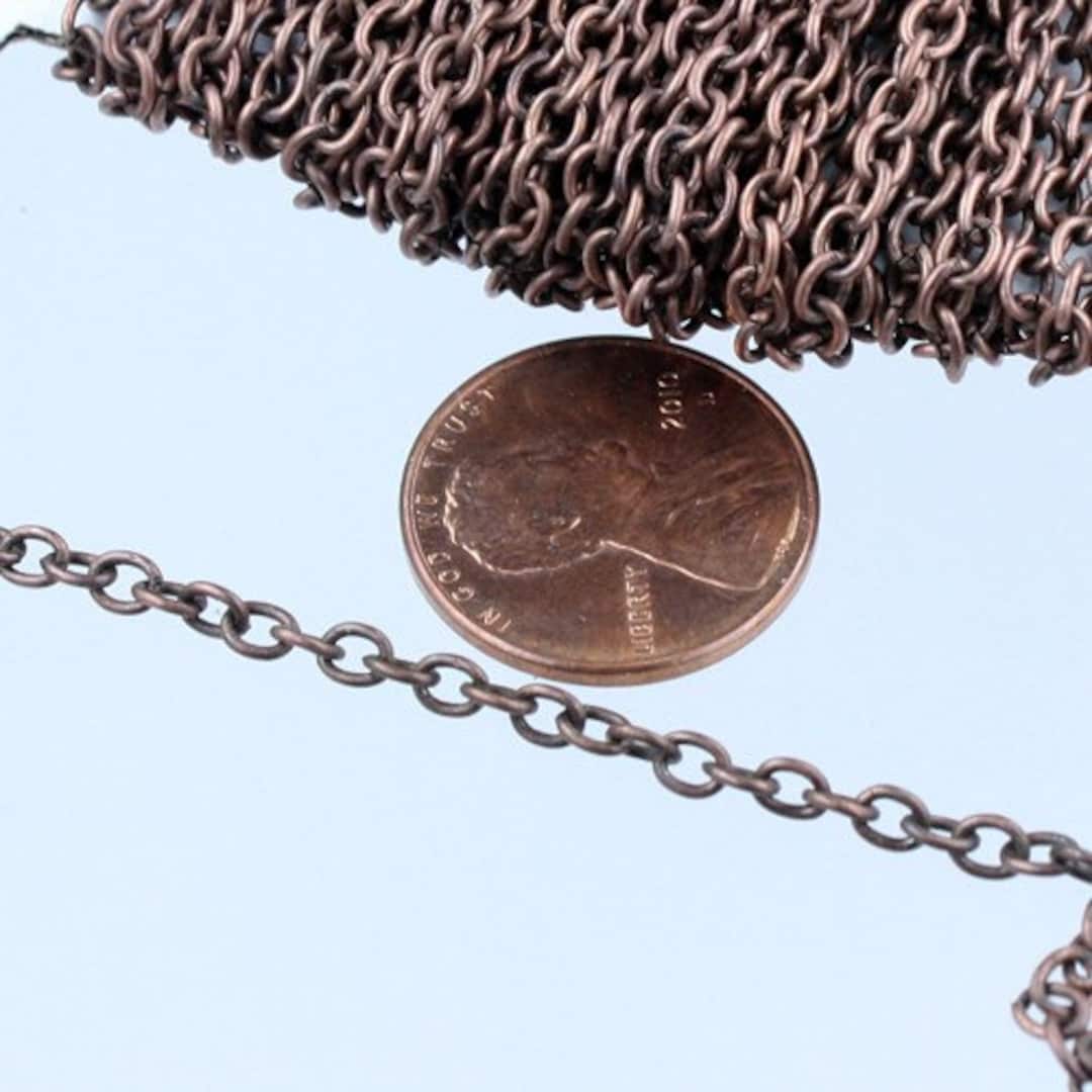 Antique Copper Chain Bulk Chain, 32 Ft of Antique Copper Finished Cable ...