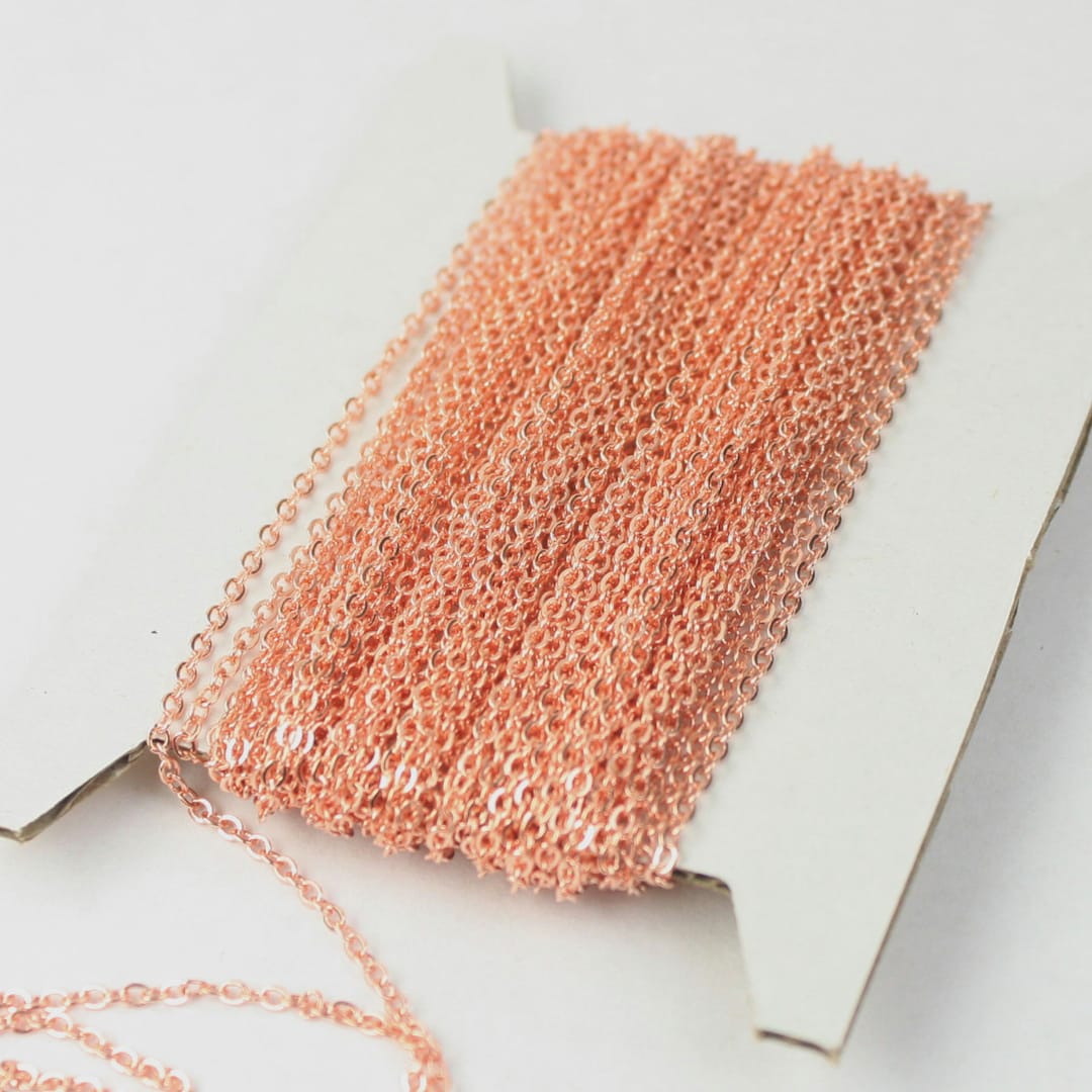 100 Ft Bright Copper Solder Chain: 2.4x1.7mm Oval Cable Chain - Etsy