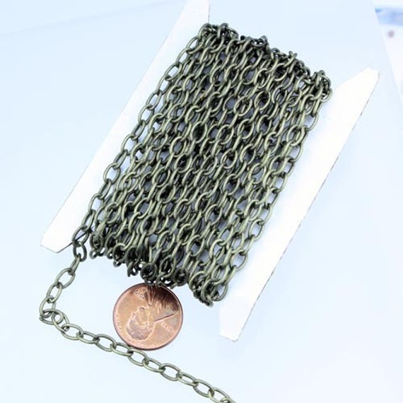 100 Ft. of Antique Brass Finished Big Chunky Cable Chain | Etsy