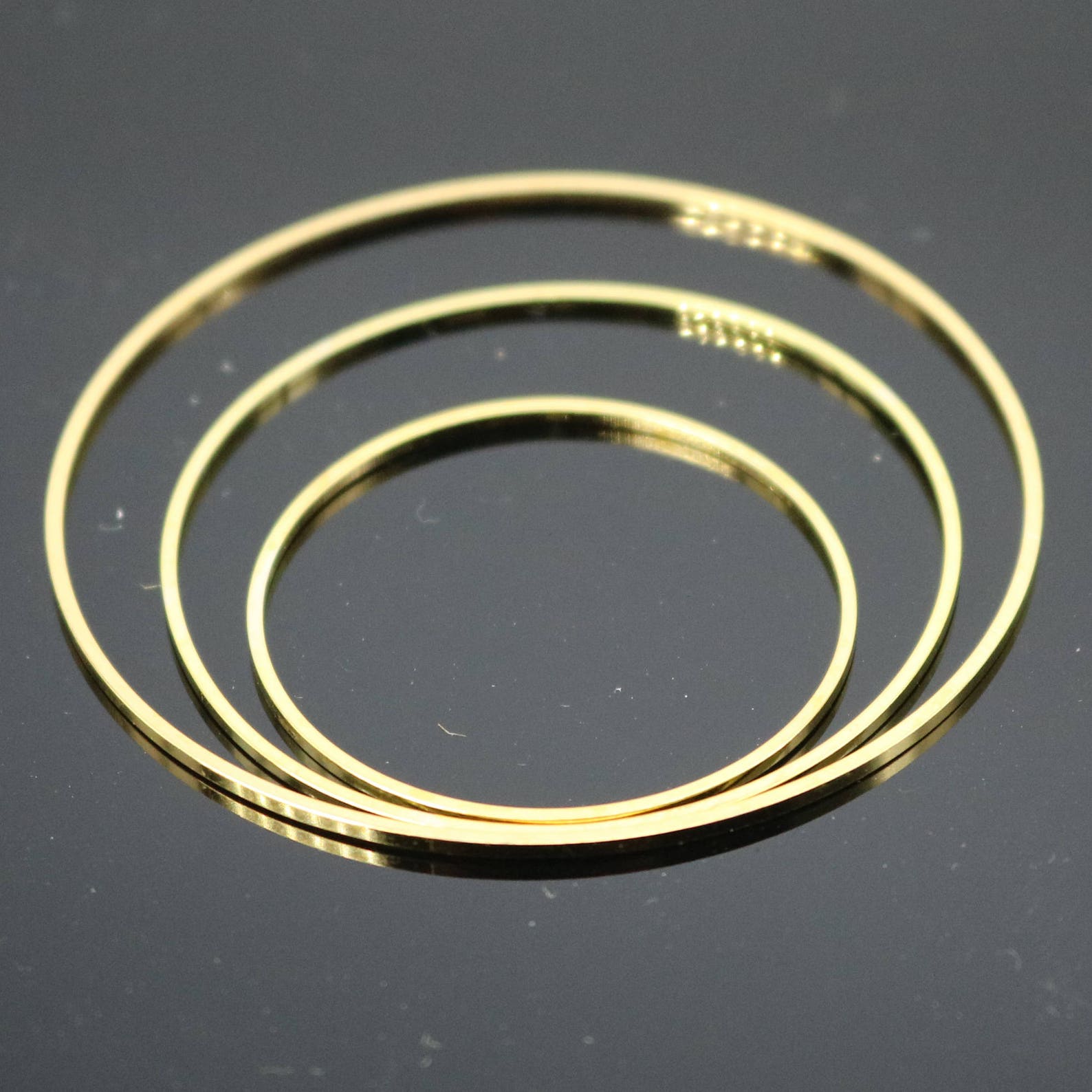 15 Pcs Gold Ring Circle 30mm X 1.2mm 24K Gold Plated Ring - Etsy