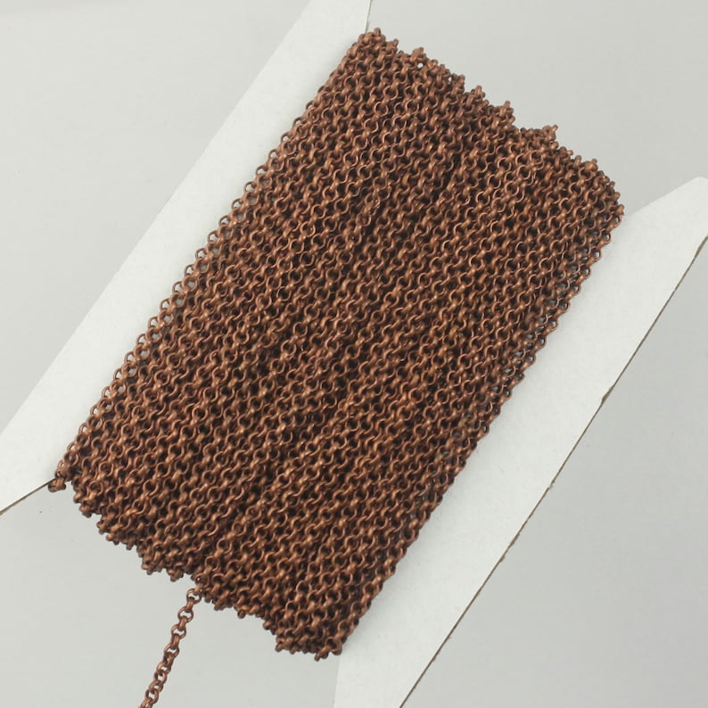 Antique Copper Rolo Chain Bulk Chain 10 Ft of Antique Copper | Etsy