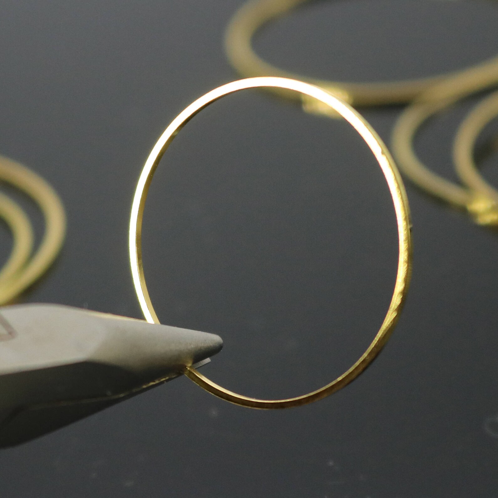 15 Pcs Gold Ring Circle 30mm X 1.2mm 24K Gold Plated Ring - Etsy