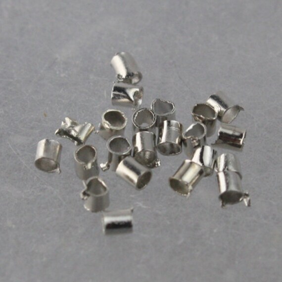 500 Pcs of Rhodium Plated Crimp Tube 1.5x1.5mm From | Etsy