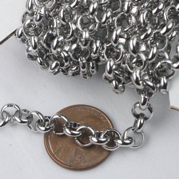 30 feet Stainless Steel ROLO Chain Big Chunky Rolo chain Heavy | Etsy