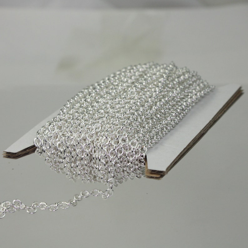 10 Ft. of Silver Plated SOLDERED Thick Fancy Cable Chain - Etsy