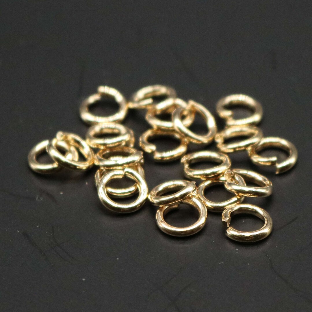 100 Pcs of 6mm Thick Jump Rings - Pinky Gold (champagne Gold) Jumpring ...