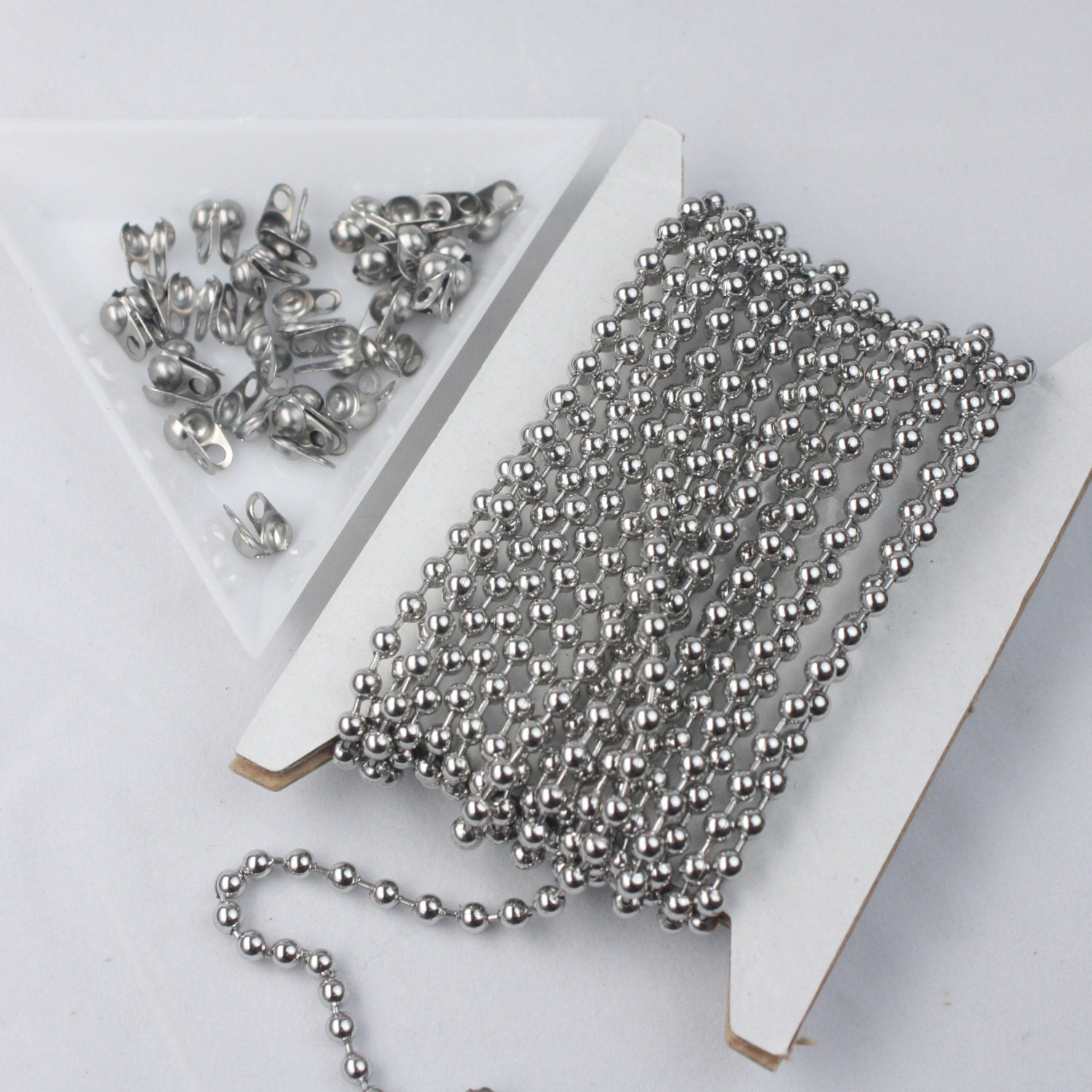 10 Ft Stainless Steel Chunky Ball Chain 3.2mm Ball Size With | Etsy