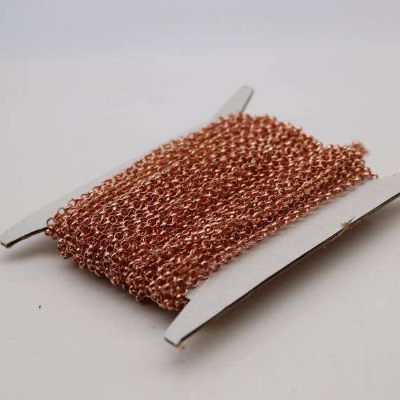 Newnew 10 Feet Copper Plated Rolo Chain Bulk Chain Copper | Etsy