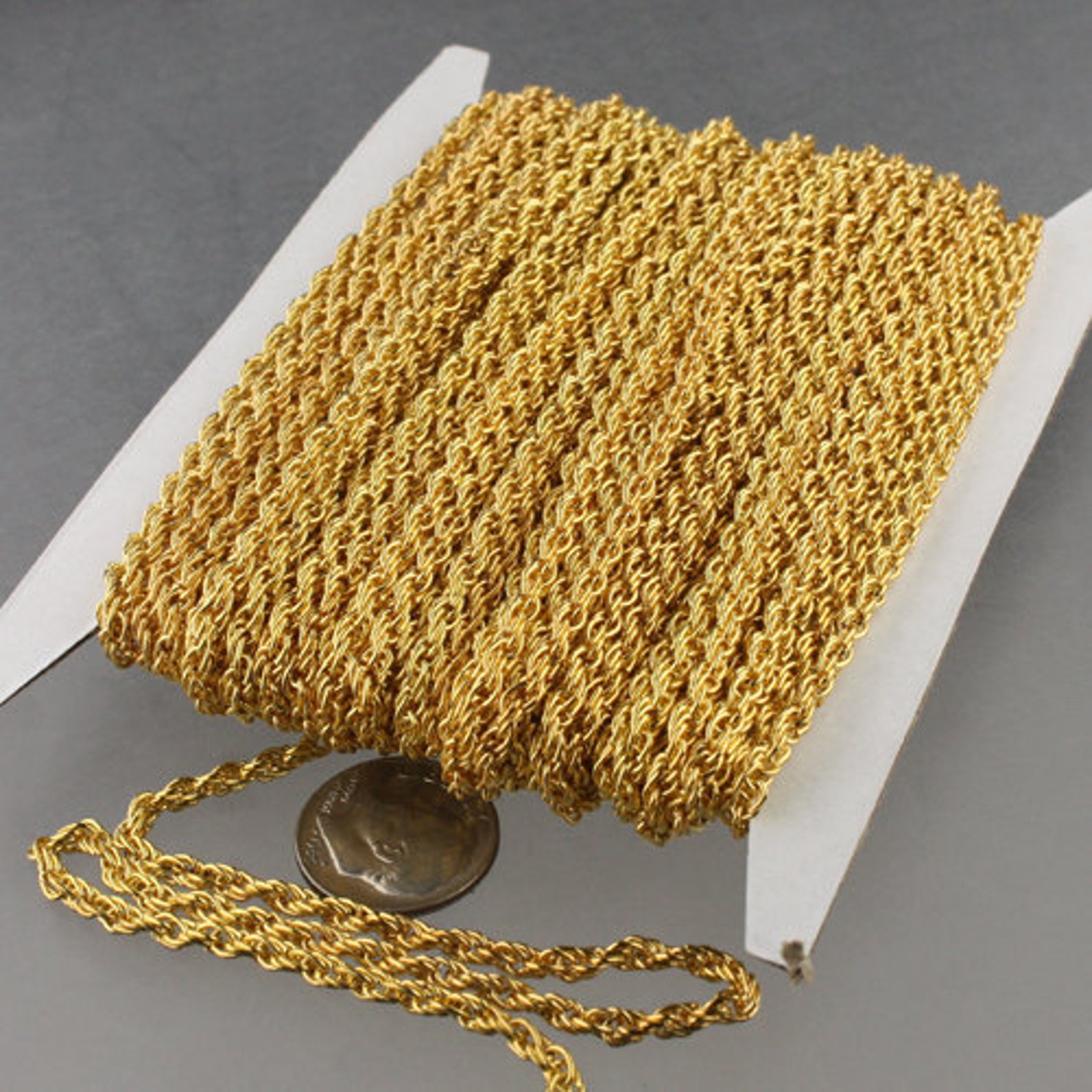 NEW New 32 Ft of Gold Plated Fashion Rope Chain 3.9x3.0mm - Etsy