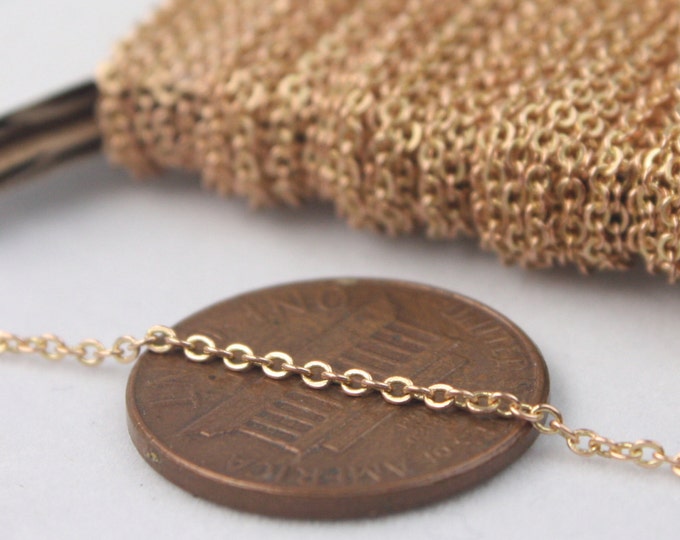 Faceted Soldered Flat Cable Chain Raw Brass Chain Solder Tiny Chain 0. ...
