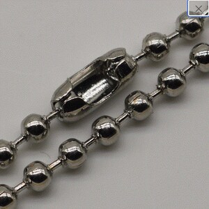 24 Inch Homemade Ready to Wear Big Ball Chain NECKLACE - 3.2mm Ball ...