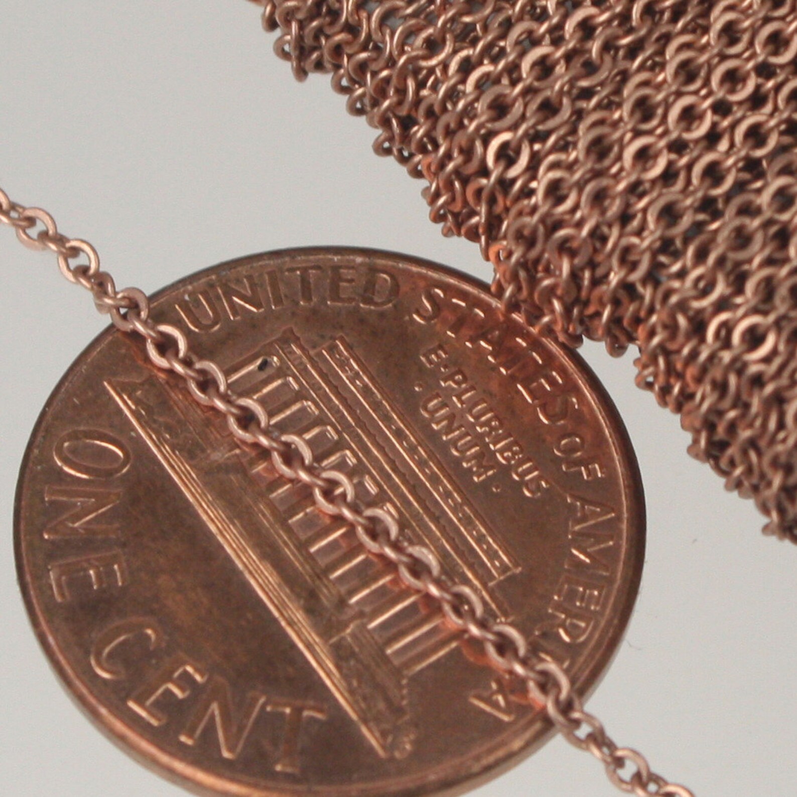 10 Feet Antique Copper Chain Tiny Flat Chain Soldered Chain - Etsy