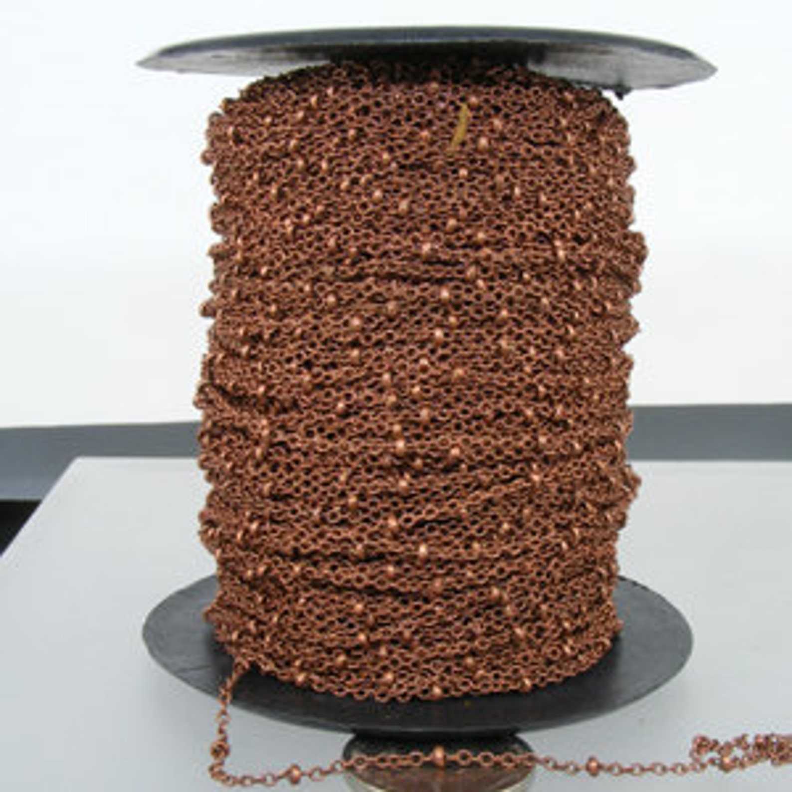 Antique Copper Chain Bulk Chain 10 Ft Spool of Tiny Cable | Etsy