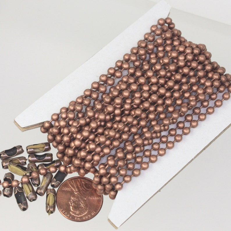 3ft Spool of Antique Copper BIG Ball Chain 3.2mm With 5 - Etsy