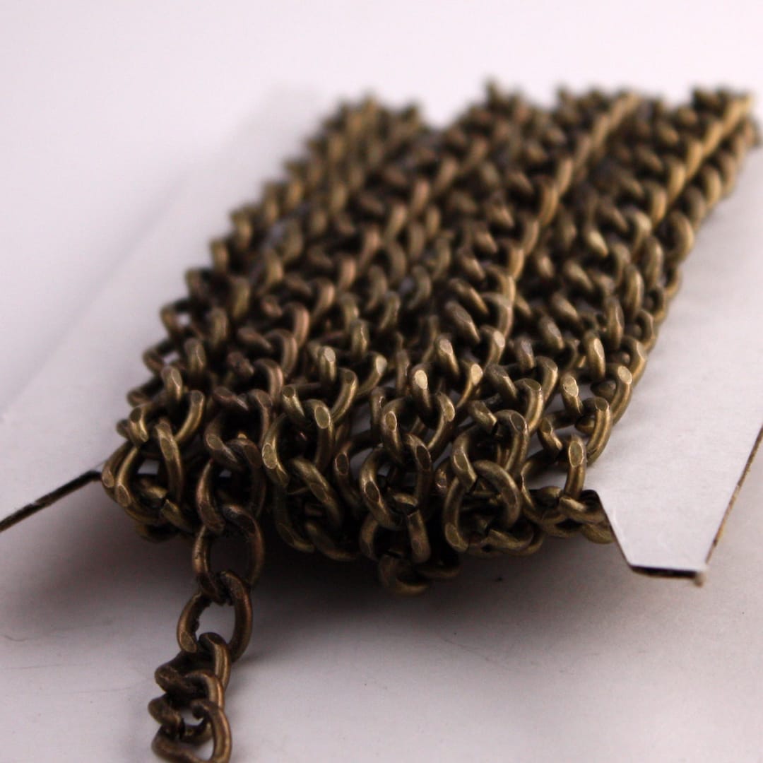 Antique Brass Chain, 5 Ft. Antique Brass Vintage Big Chunky Curb Chain ...