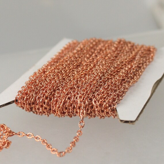 Copper Texture Chain Bulk 32 ft. of Flat Texture Oval Chunky | Etsy