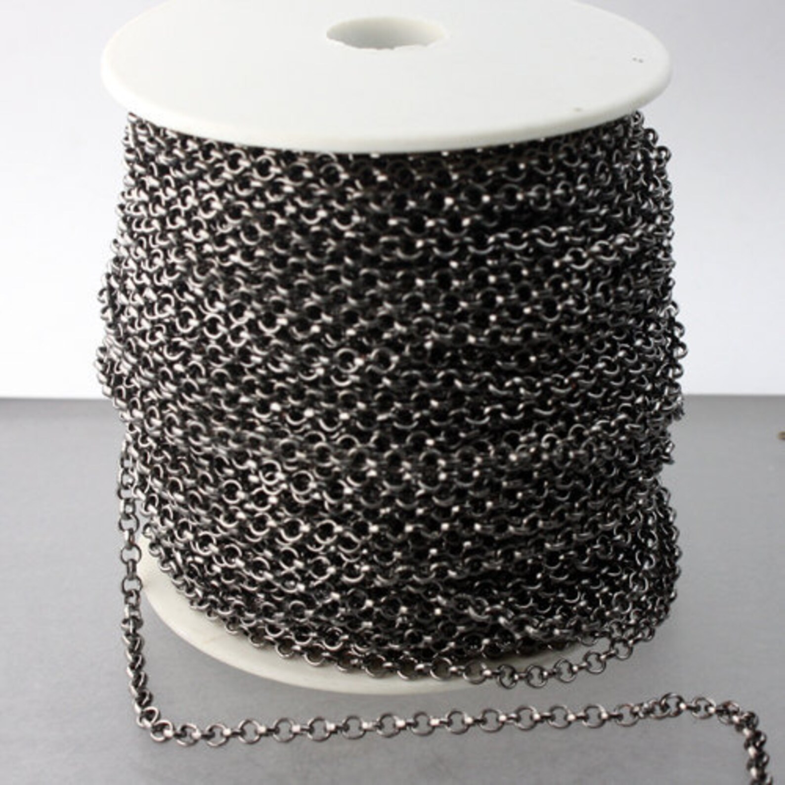 Gunmetal Rolo Chain Bulk 32 Ft of Rolo Cable Chain 3.2mm - Etsy