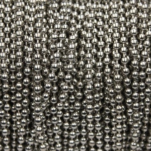 Rhodium Chain Ball Bulk Chain, 32 Ft. of ROUND BALL Chain - 2.0mm/2.4mm ...