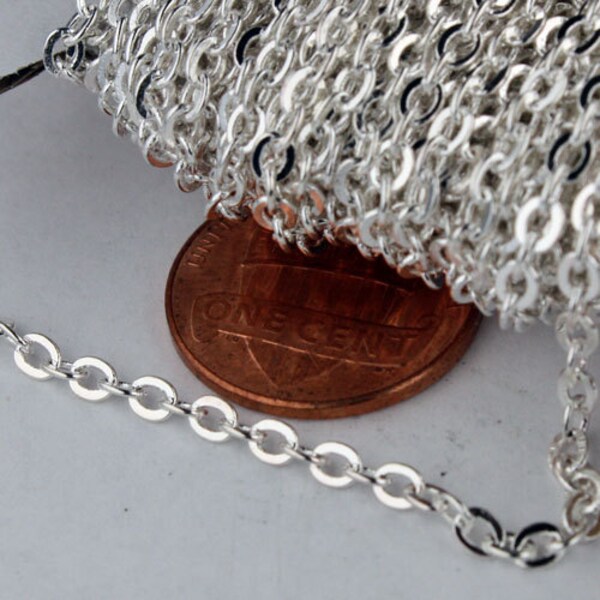 Silver Cable Chain - Etsy