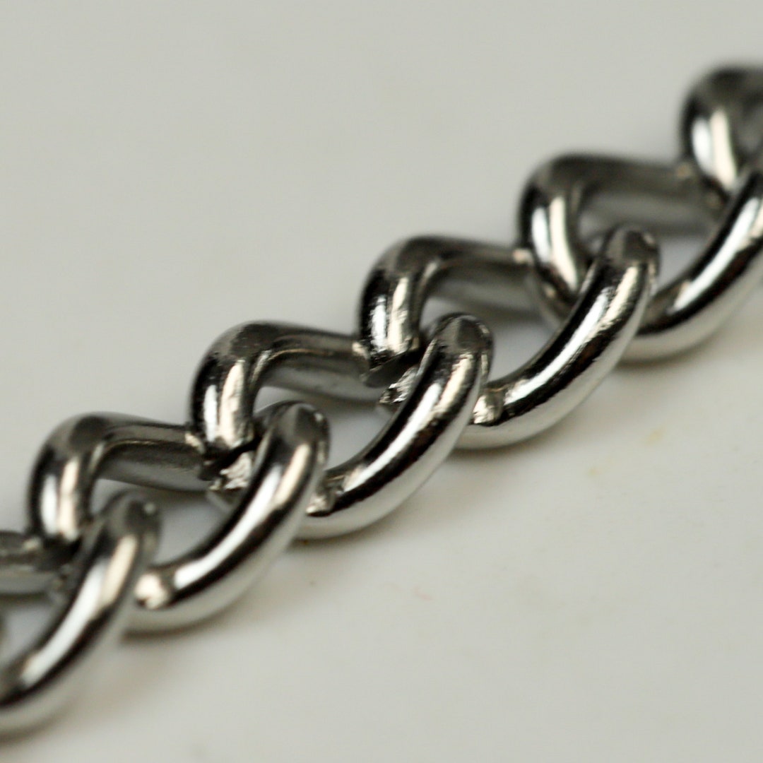 10 Ft of Stainless Steel 16 Gauge Curb Chain Bulk, CHUNKY Curb Chain ...