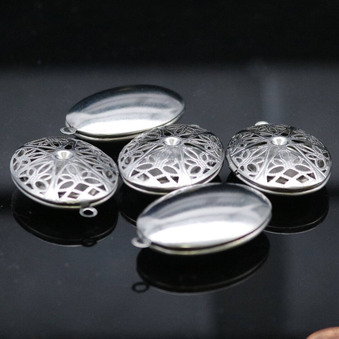 1/5/10/25 Pcs STAINLESS STEEL Filigree Big Oval Round Circle - Etsy