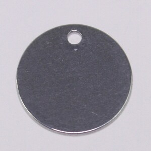 10 Stainless Steel Stamping Round Tags Charms - Blank Stamping Metal ...