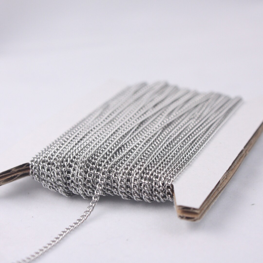 Stainless Steel Chain Bulk, 30ft Spool of Surgical Stainless Steel 316L ...