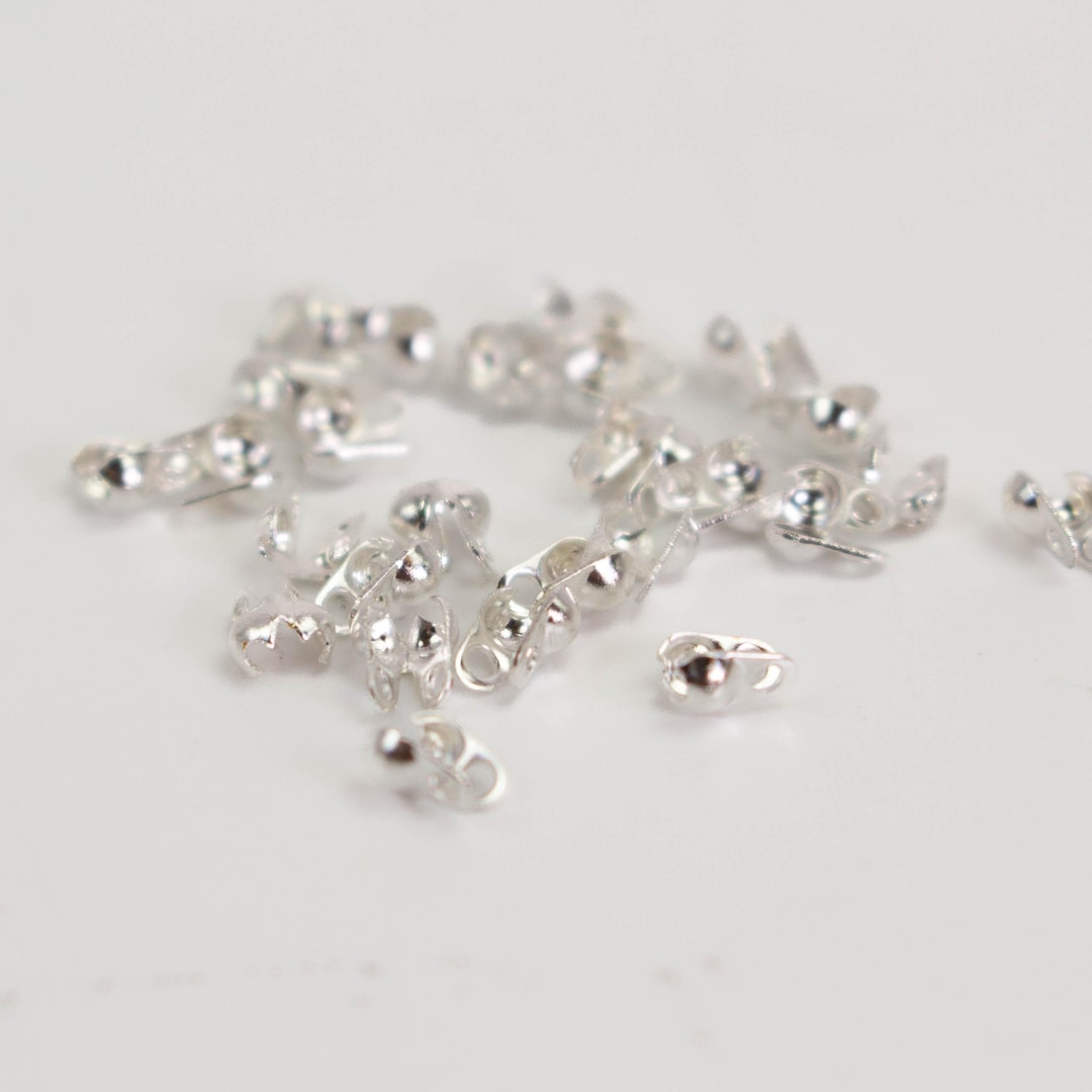 Silver Ball Chain Connector: Crimp Type, 1.2-1.5mm (100pcs) - Etsy