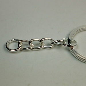 5 Pcs of Sterling Silver Plated HIGH Quality Pre Made Key Chain Key Fob ...