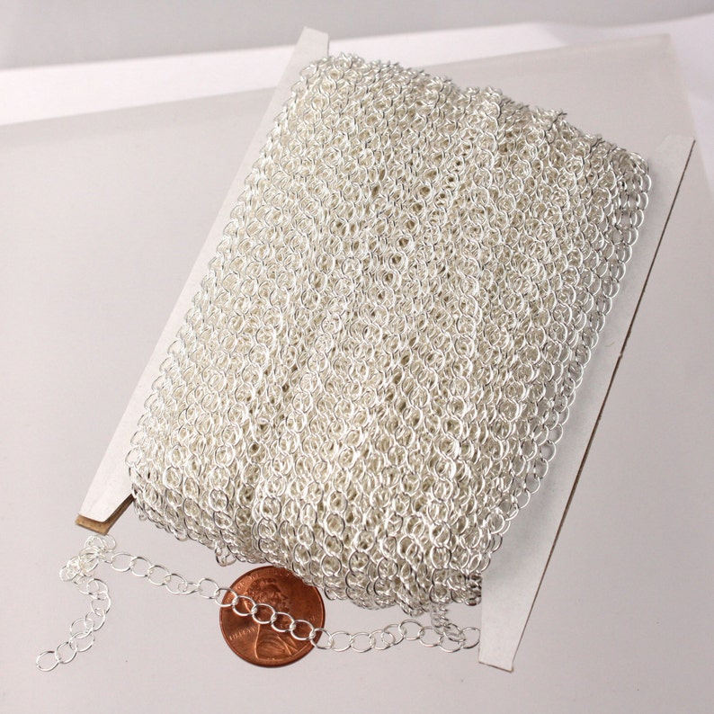 Sample 3 Ft Sterling Silver Plated SOLDER Curb Chain EXTENDER | Etsy