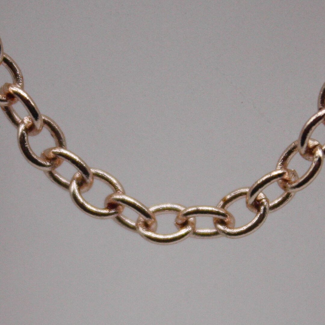 32 Ft Non Tarnish Big Chunky Cable Chain Champagne Gold Plated Round ...
