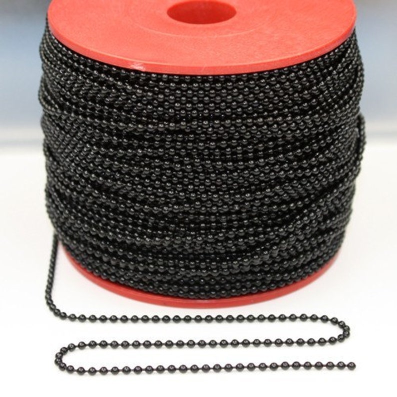 10 Feet Black Ball Chain 2.0mm Ball Size With FREE - Etsy