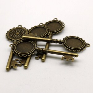 KEY Bezel With 20mm GLASS Magnifying Domes Cabochon - 5 Sets 10 Pcs ...