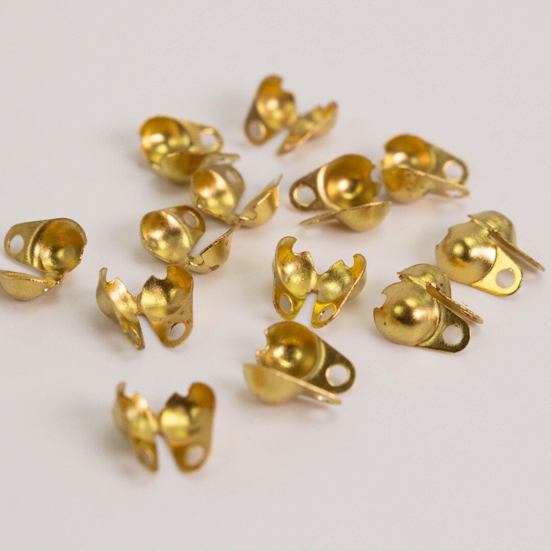 Raw Brass Ball Chain Crimp Connectors for 3.2mm Chain - 50pcs - Etsy