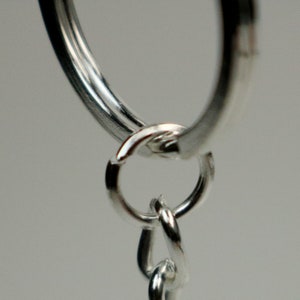 5 Pcs of Sterling Silver Plated HIGH Quality Pre Made Key Chain Key Fob ...