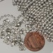 100 Ft. Spool of Rhodium Plated ROUND Ball Chain - 2.4mm Ball Size ...