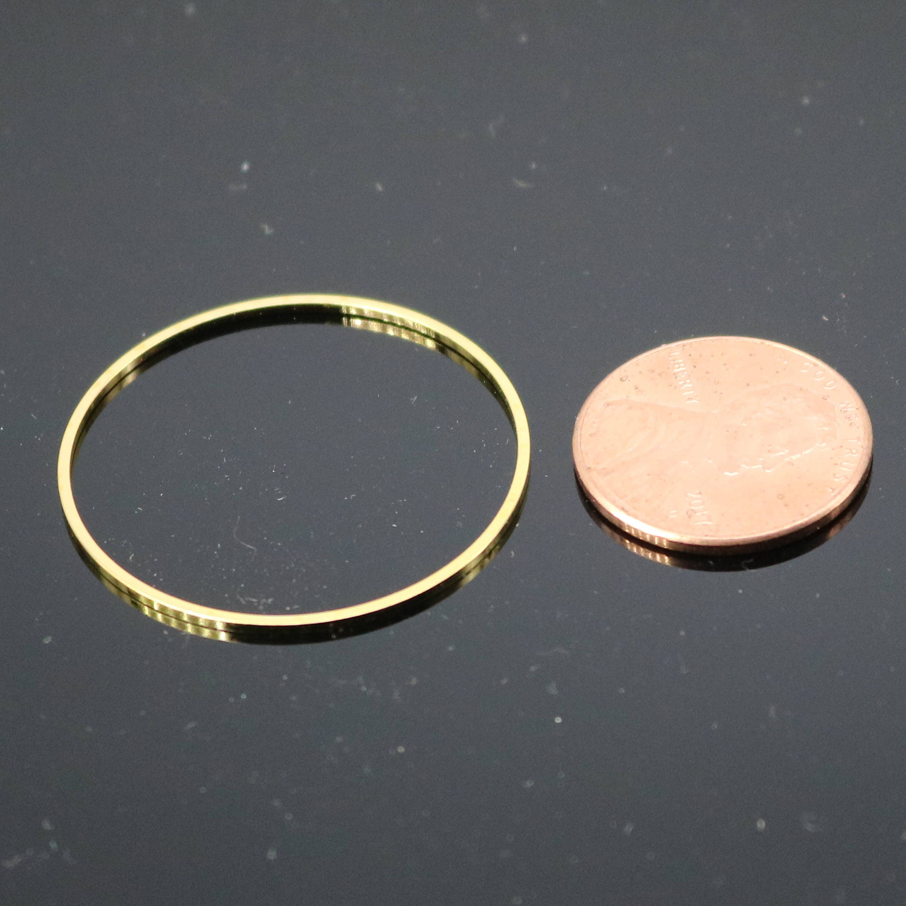 15 Pcs Gold Ring Circle 30mm X 1.2mm 24K Gold Plated Ring | Etsy