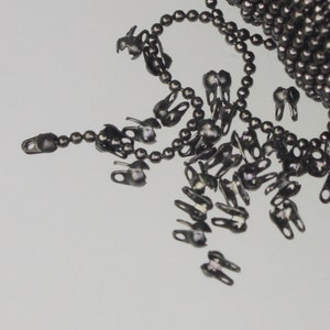 Black Chain 10 Feet Ball Chain ROUND Micro Ball Chain - 1.2mm Ball Size ...