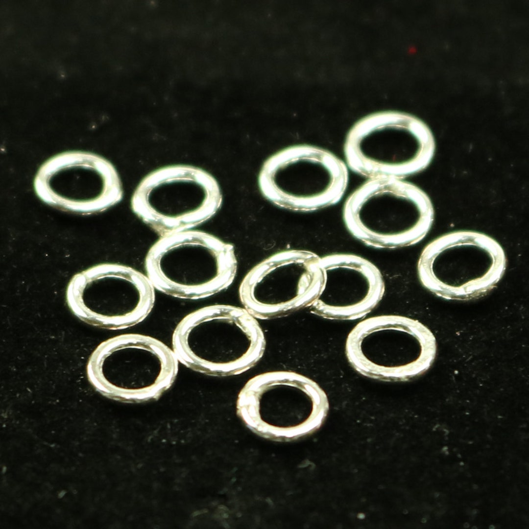 20 Silver CLOSED Jump Rings - 4mm 20gauge 20G 0.8mm - Sterling Silver ...