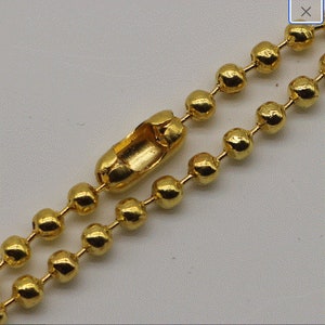 24 Inch Homemade Ready to Wear Big Ball Chain NECKLACE - 3.2mm Ball ...
