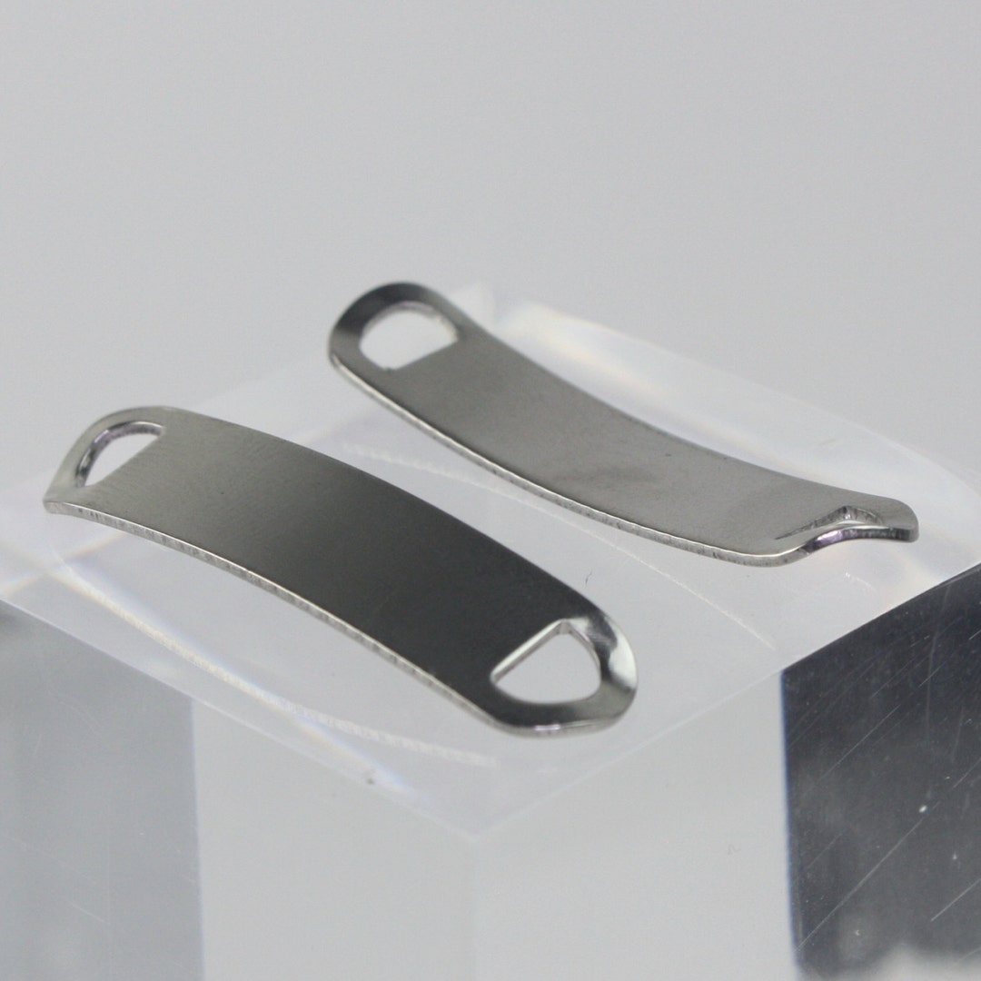 10pcs Stainless Steel Bracelet Tags Stamping Link Blanks - 3/8"x1-3/4 ...