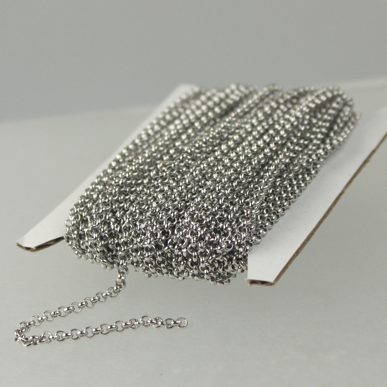 3 feet Stainless Steel ROLO chain Surgical 316L Sturdy Rolo | Etsy