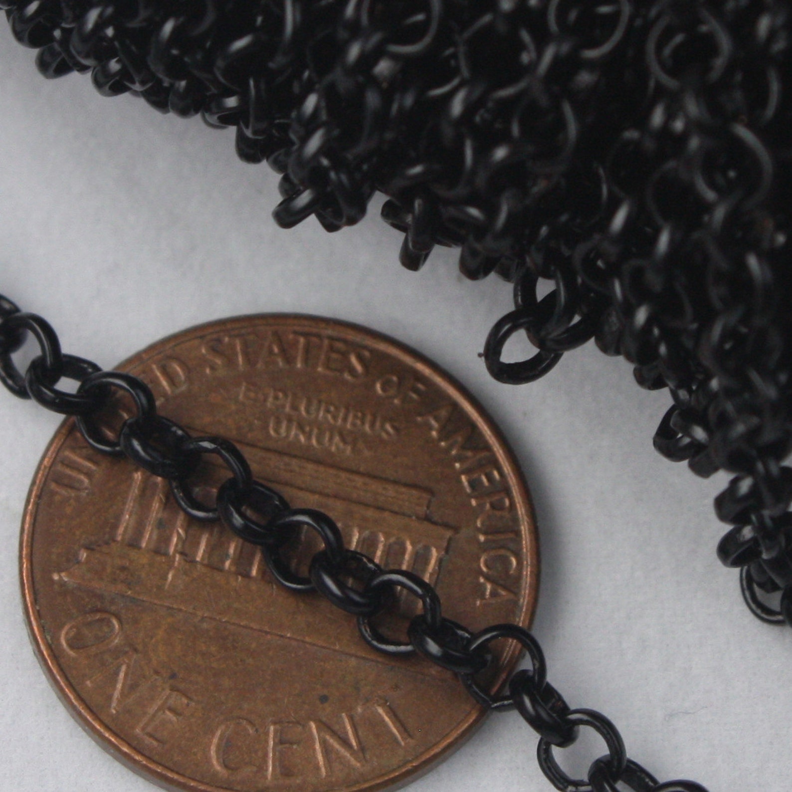 Black Rolo Chain Bulk Chain 10 Ft of Rolo SOLDERED Cable - Etsy