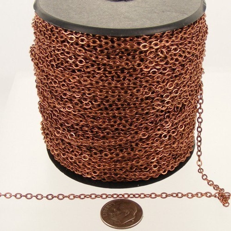 Antique Copper Chain Bulk Chain 10 Ft Spool of Antique Copper | Etsy