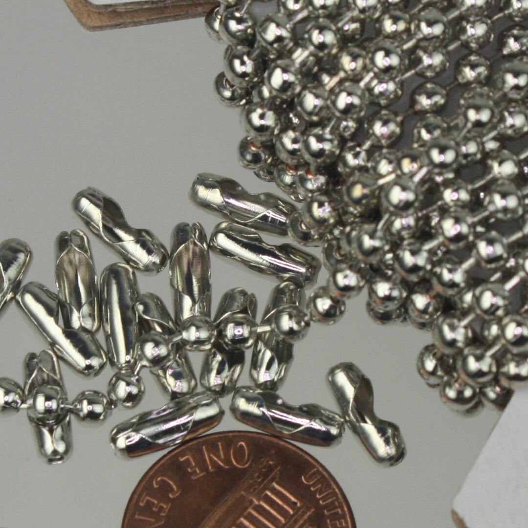 10 Feet Antique Silver Rhodium 3.2mm Round Ball Chain - Premium Bulk ...